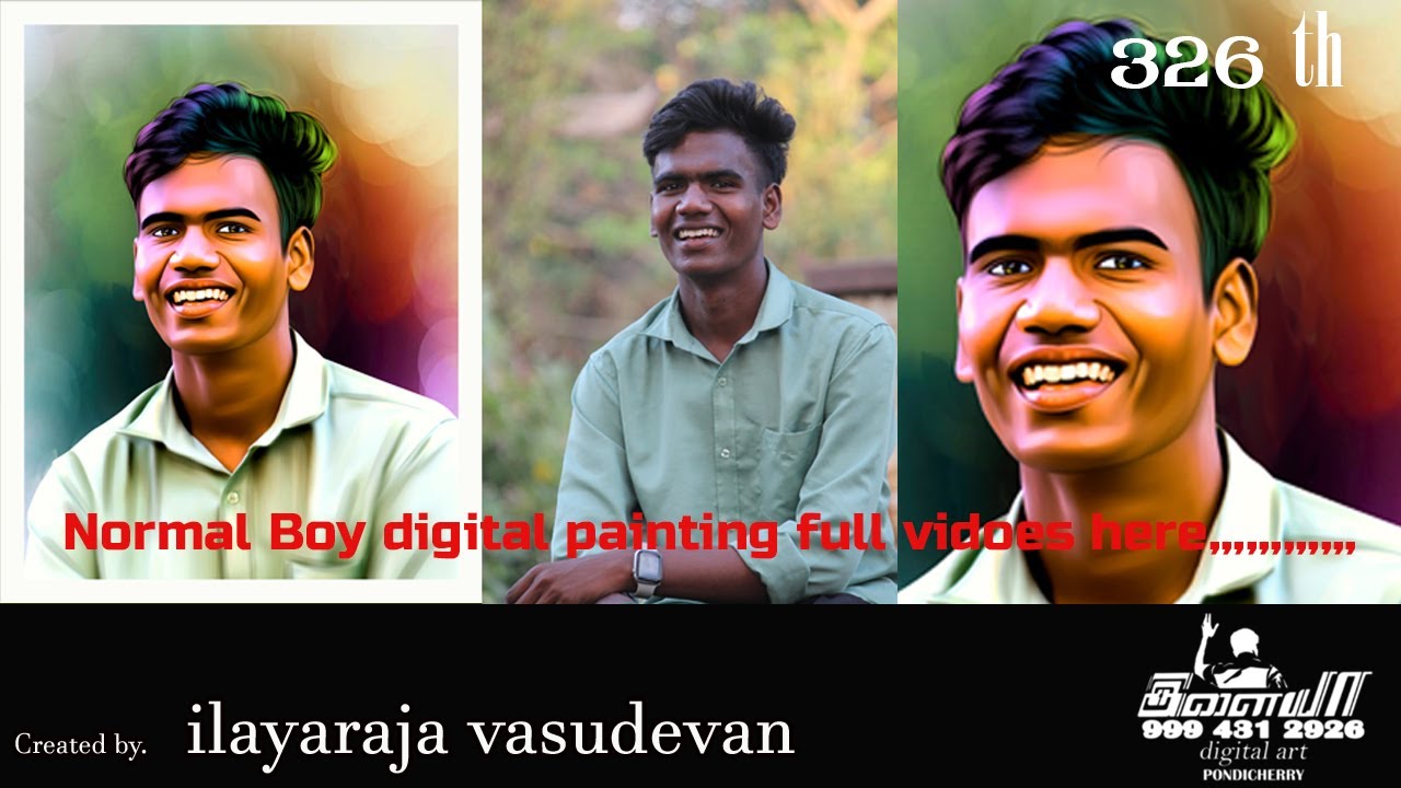 Normal boy /Digital painting/ Beginners /Tamil and English/Digital ...