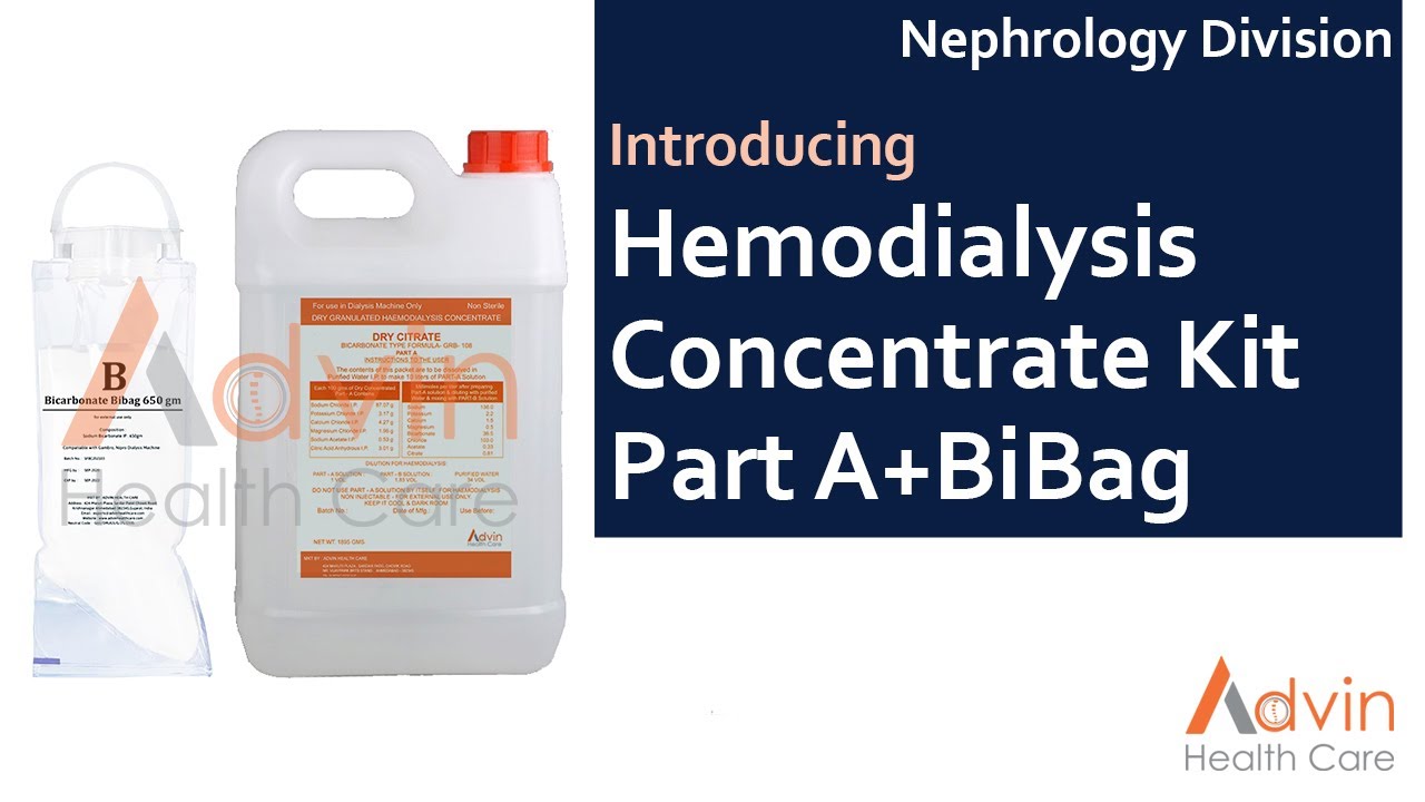 Hemodialysis Concentrate Kit Part A + Bibag - YouTube