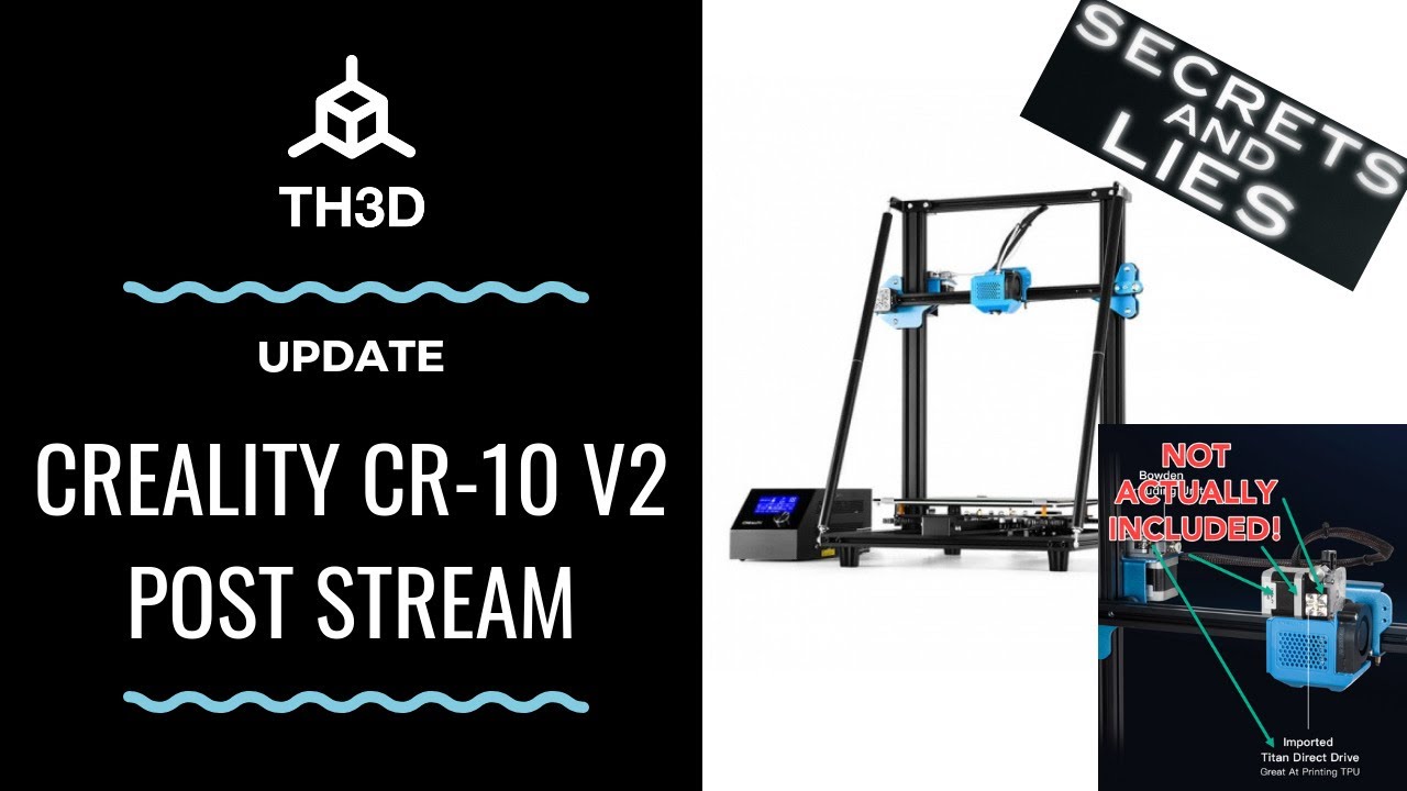[LIVE] UPDATE - Creality CR-10 V2 3D Printer - YouTube
