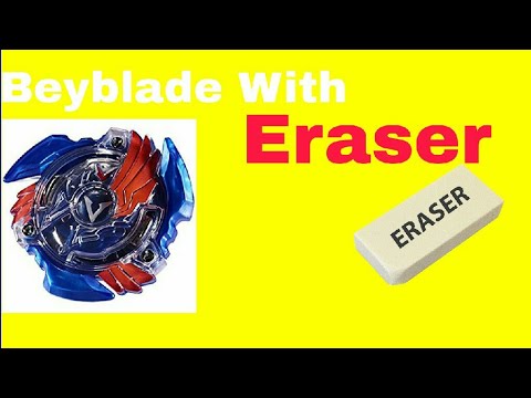 How to make Beyblade with eraser - YouTube