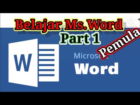 BELAJAR WORD CARA MEMBUKA MS.WORD | LEARN WORD HOW TO OPEN MS. WORD ...