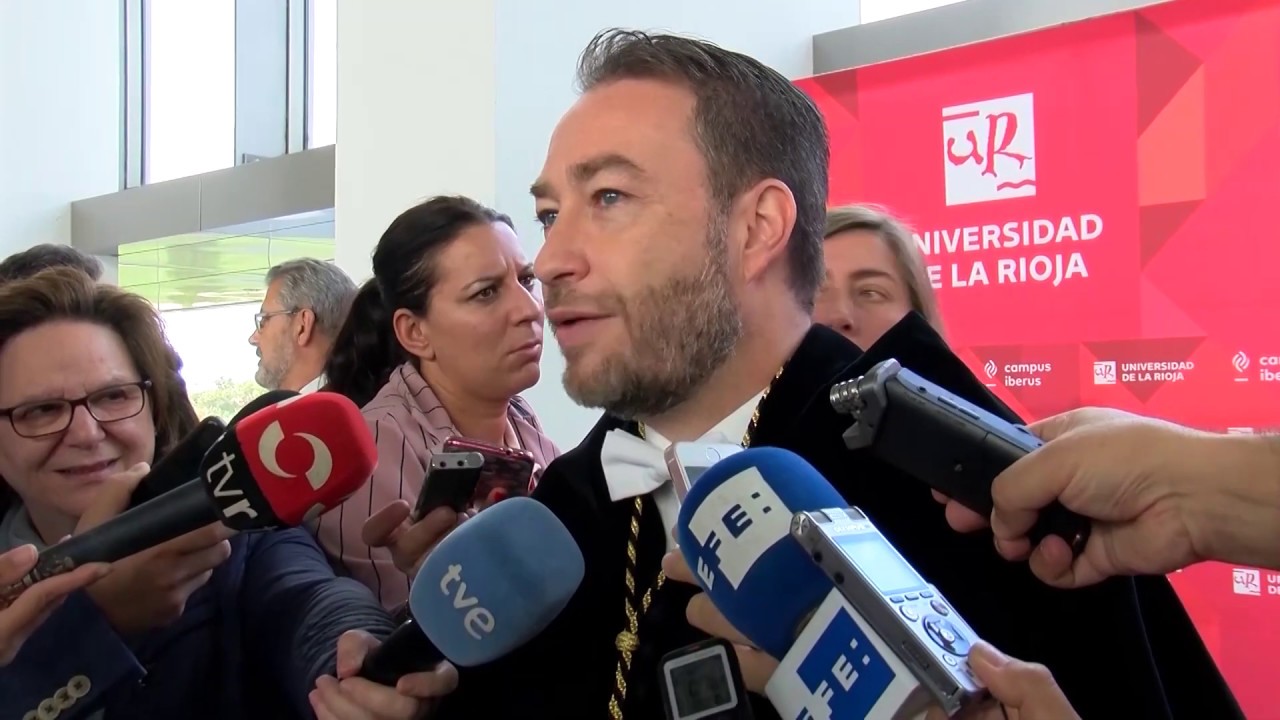 El rector de la UPNA, Ramón Gonzalo, en la apertura de Campus Iberus ...