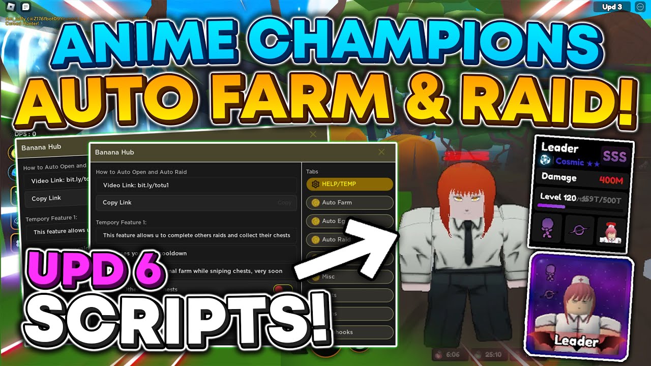 Anime Champions Simulator Script / Hack UPDATE 6 | Auto Farm & Raid ...
