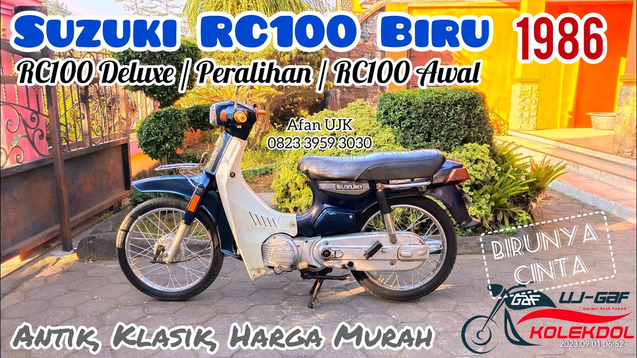 SUZUKI RC100 DELUXE BIRU 1986, UNIT READY PAKAI, ANTIK & KLASIK SIAP ...