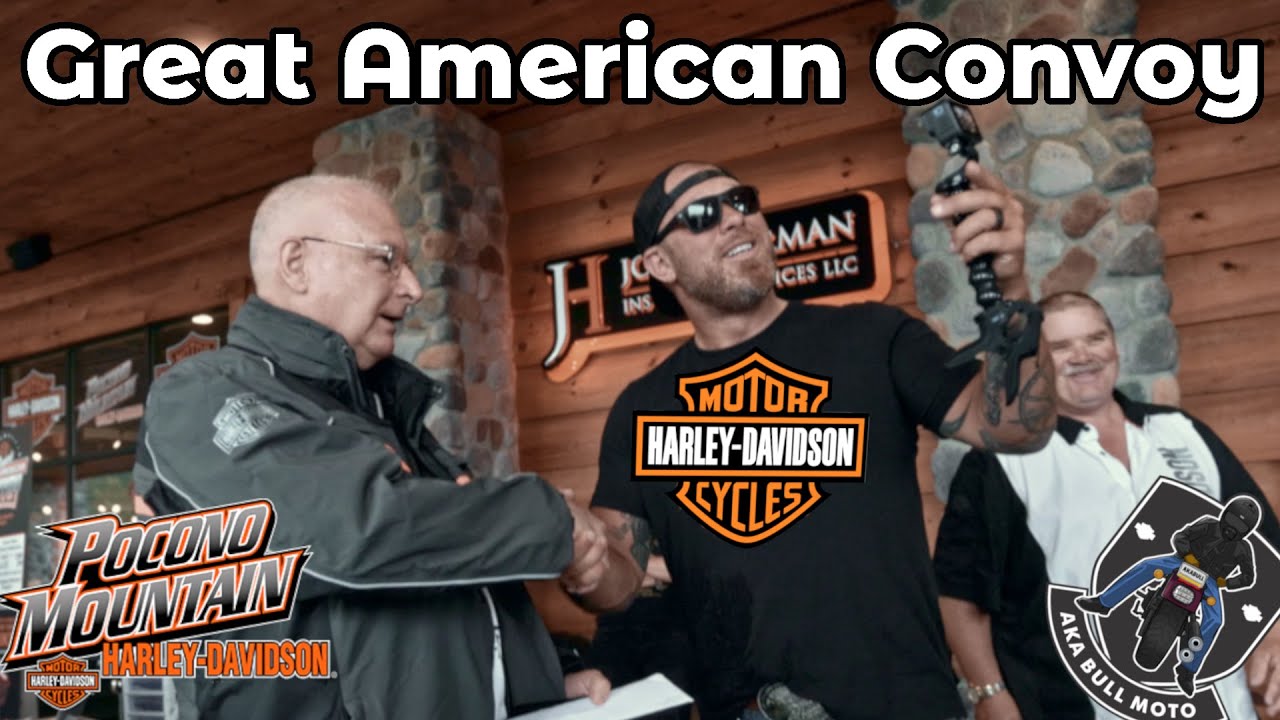 Adam Sandoval's Great American Convoy At Pocono Harley Davidson - YouTube