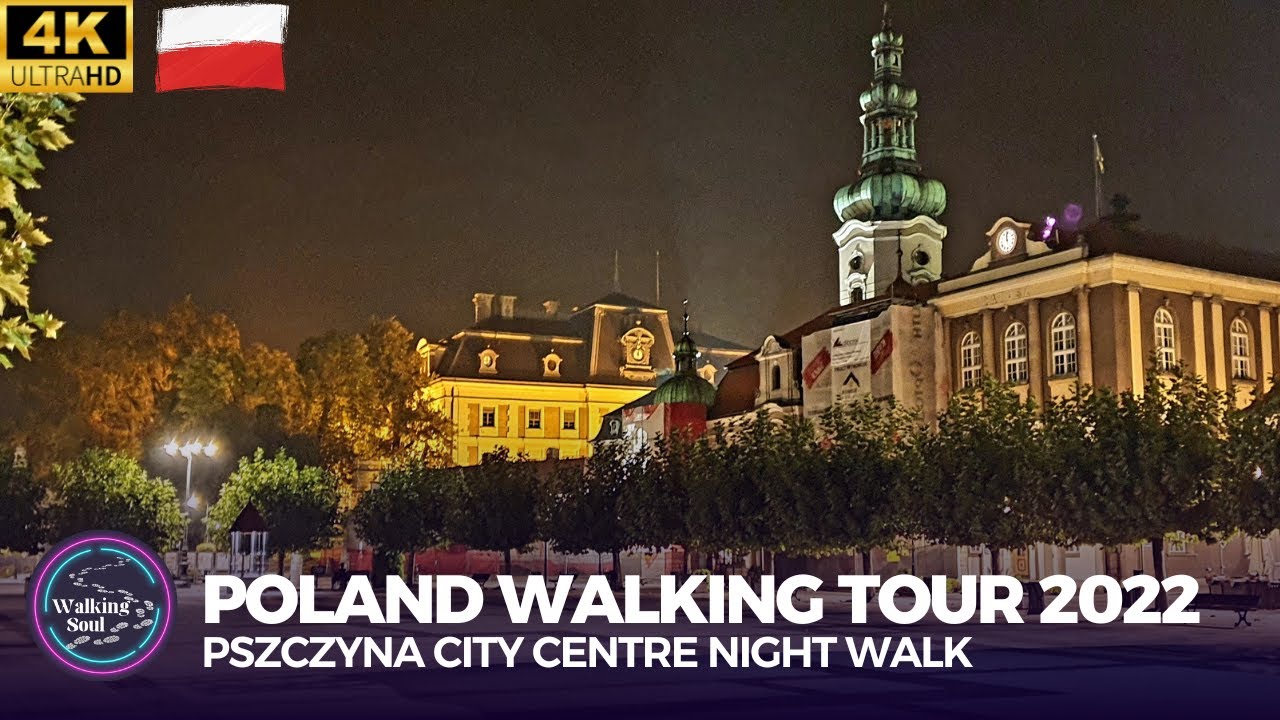 🇵🇱 Poland Walk Tour 👣 | Pszczyna City Night Walk 🌙 | Explore the ...