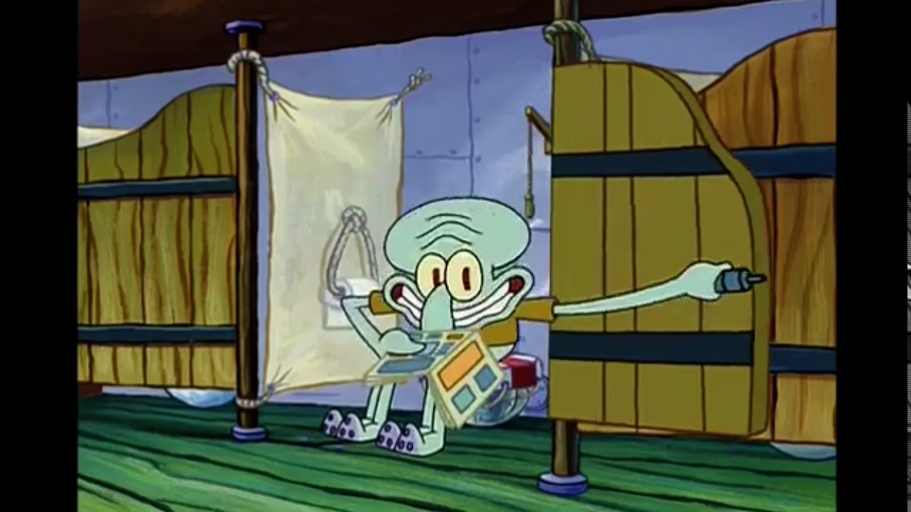 Now let’s see how Squidward prepares for his shift. - YouTube