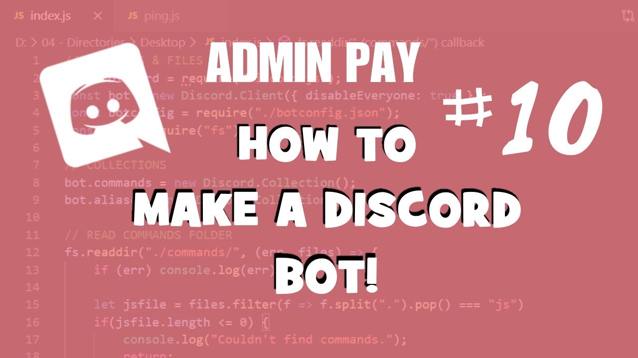 How to make a Discord Bot - Admin Pay! - YouTube