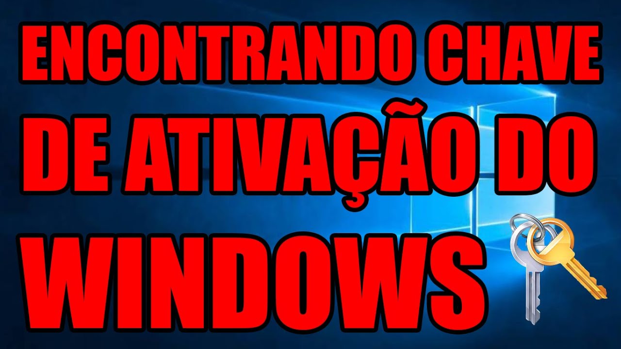 Encontrando Chave de Ativação de Windows - YouTube