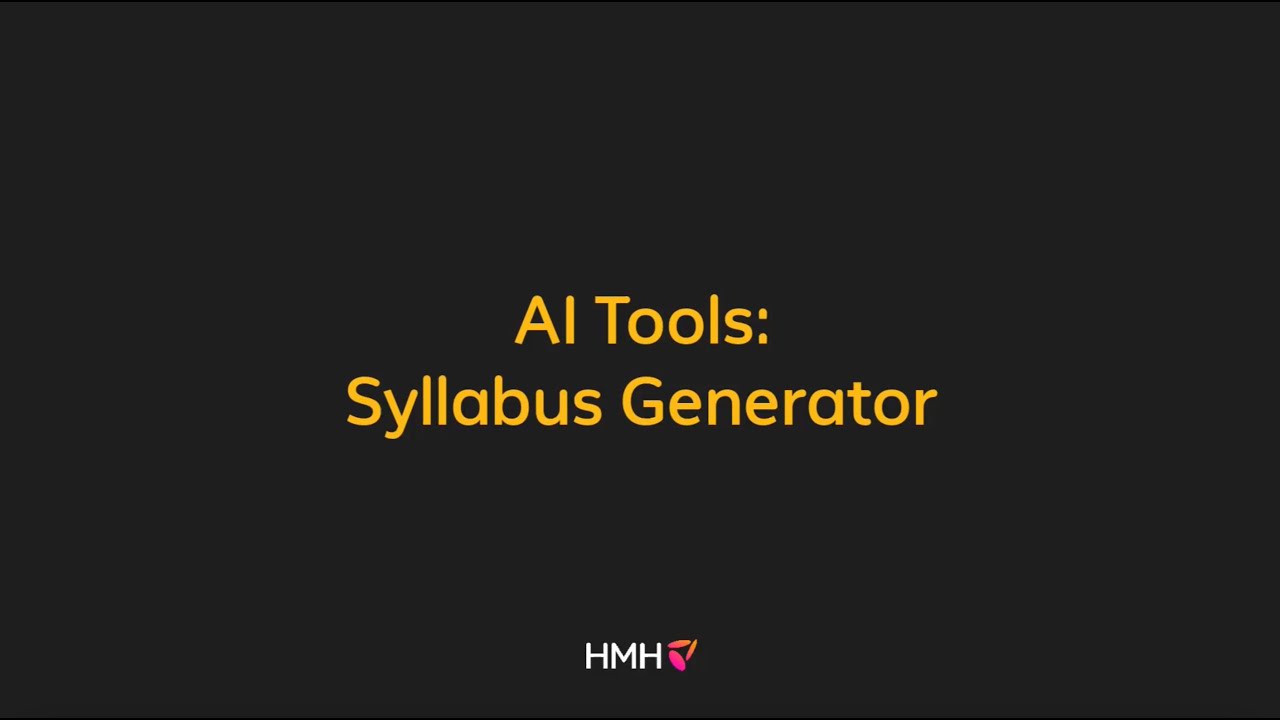 AI Tools: Syllabus Generator - YouTube