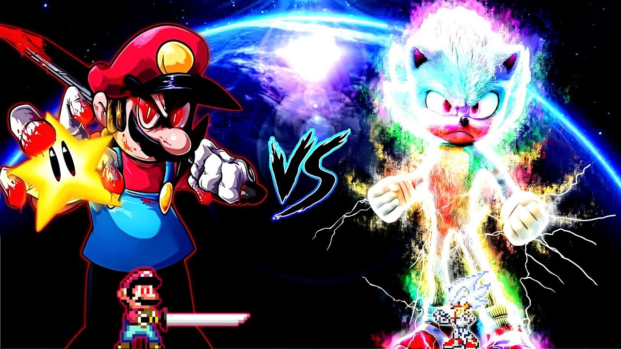 Devil Mario VS VS Sonic Chaos V4 (all form) in Mugen - YouTube