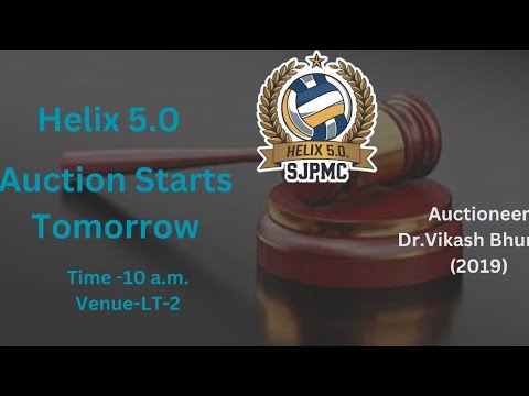 SJP MC Helix 5.0 Live Auction!!! volleyball tournament medical college ...