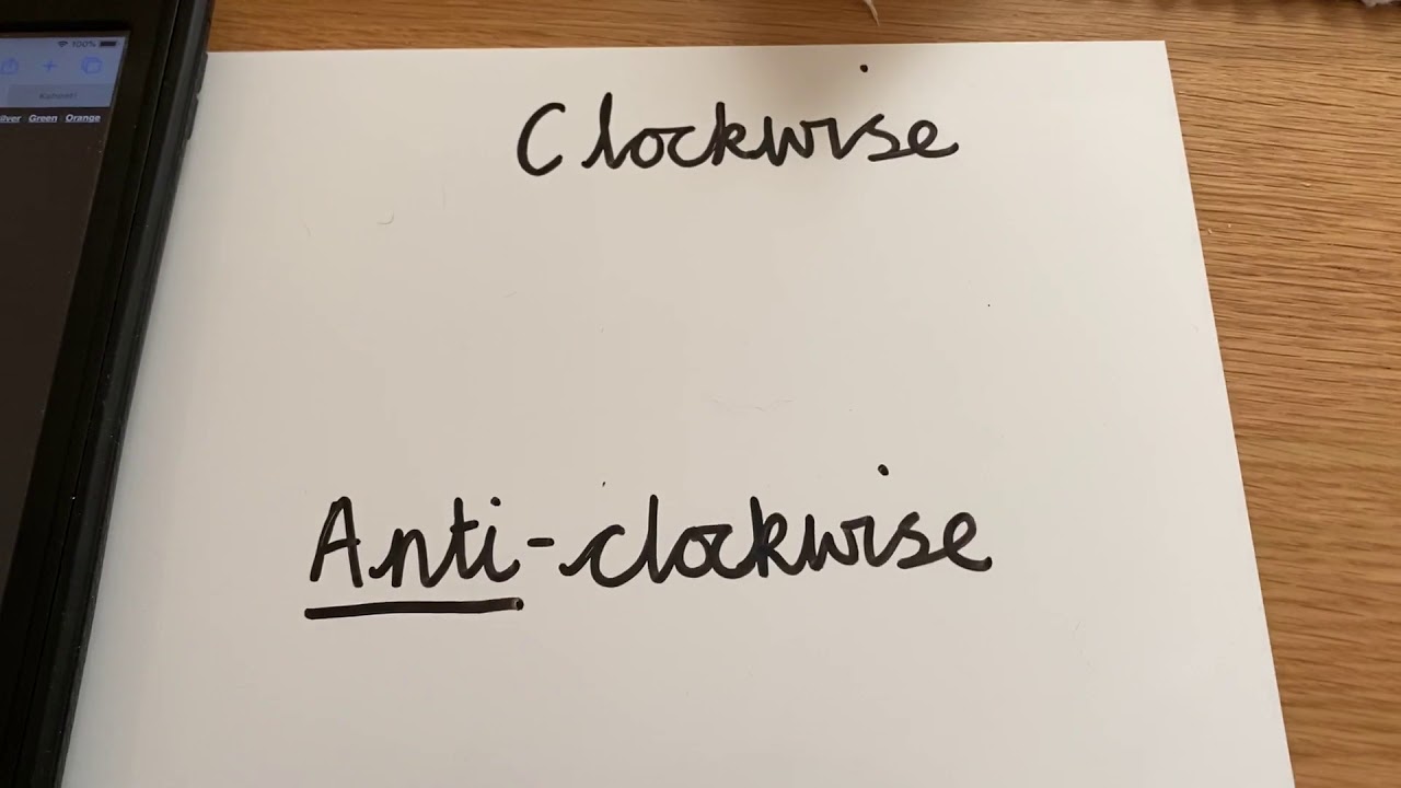 Understanding clockwise and anti-clockwise - YouTube