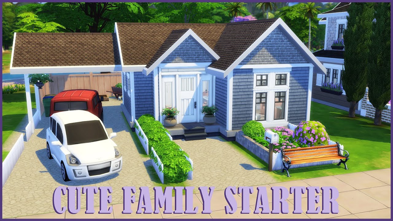 A Cute Family Starter || The Sims 4 Speed Build || ts4 - YouTube