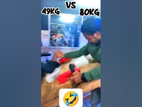AGAIN🔥💪 | FUNNY🤣ARM WRESTLING SHORTS |49KG VS 80KG | OLYMPIA FITNESS GYM | #shorts - YouTube