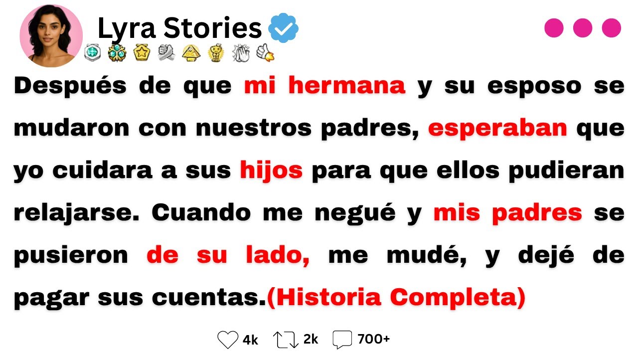 Después de que mi hermana y su esposo se mudaron con nuestros padres ...