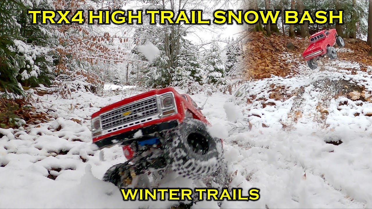 Traxxas High Trail Chevy K10 SNOW BASH + TRAILS - YouTube
