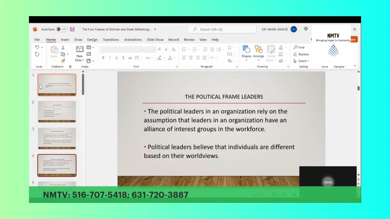FOUR FRAMES MODEL OF AN ORGANIZATION. - YouTube