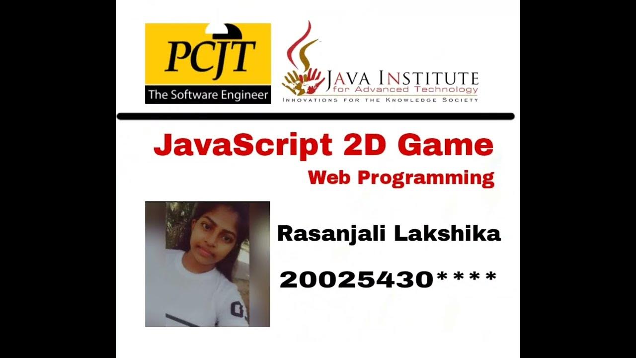 JavaScript 2D Game Video Submission - YouTube