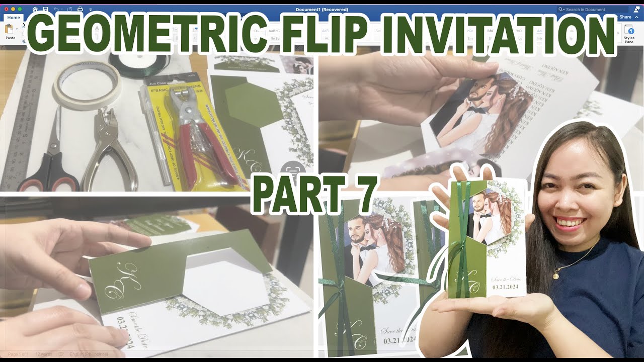ASSEMBLING GEOMETRIC FLIP INVITATION | PART 7 | Cassy Soriano - YouTube