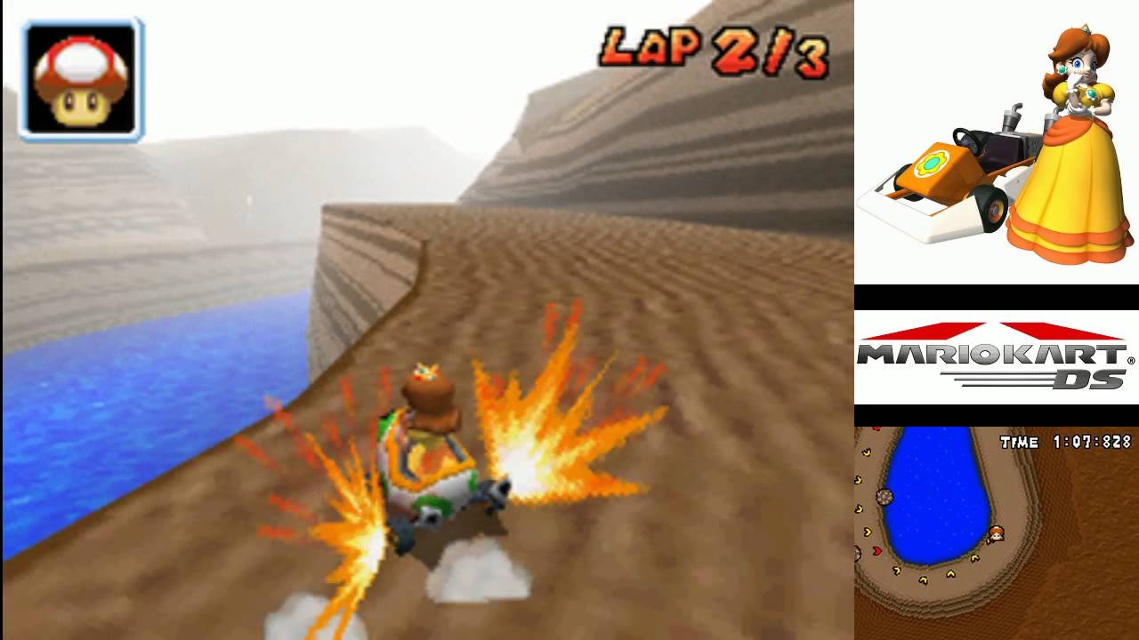 Mario Kart DS Time Trial: retro Choco Mountain (1'59"693) - YouTube