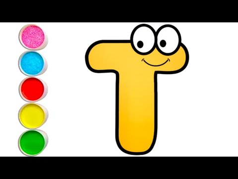 How to Draw a Letter T of the Alphabet for Kids Easy - YouTube