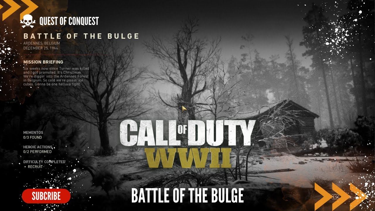 BATTLE OF THE BULGE | ARDENNES, BELGIUM, DECEMBER 25, 1944 | Call of Duty: WWII #callofduty ...