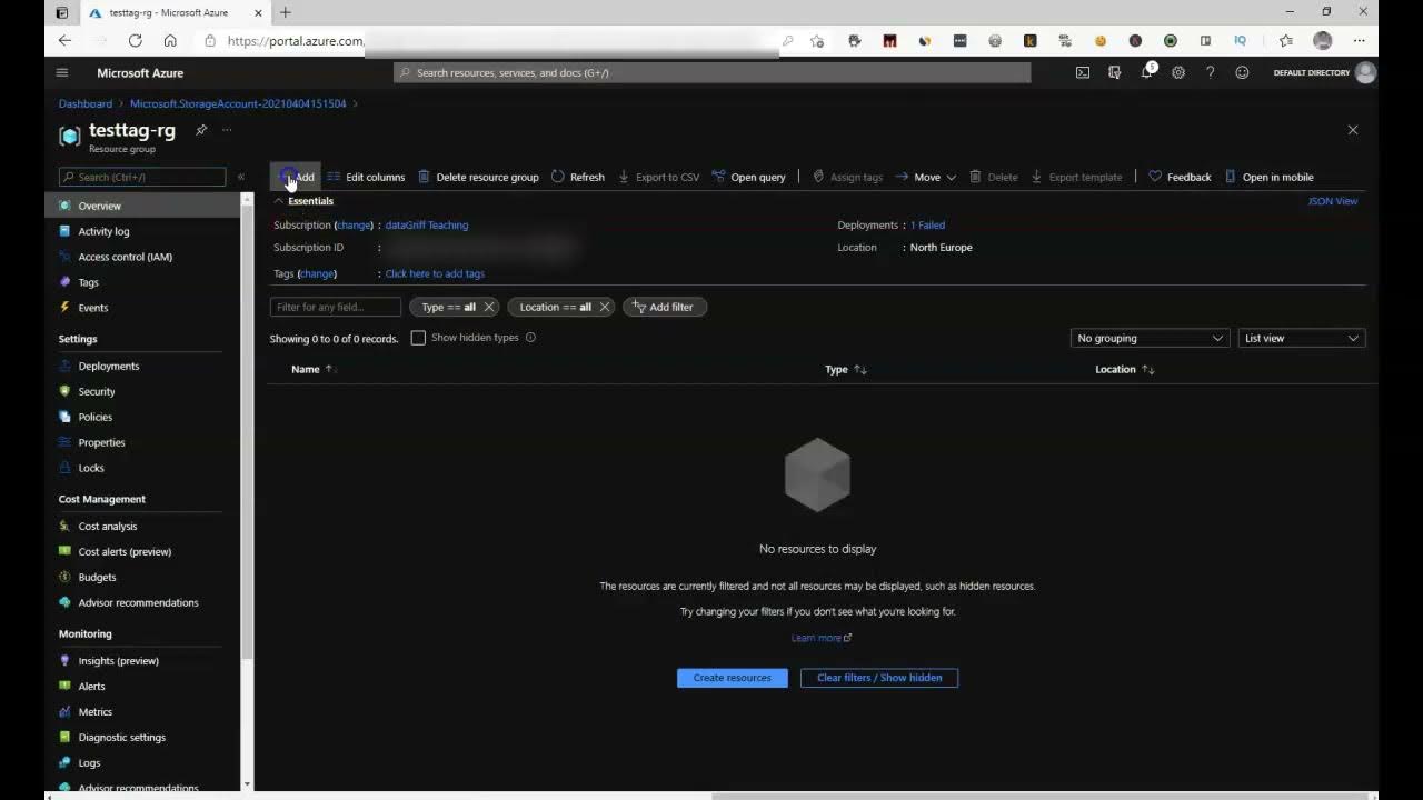Create Azure Tags and Tag Policy - YouTube