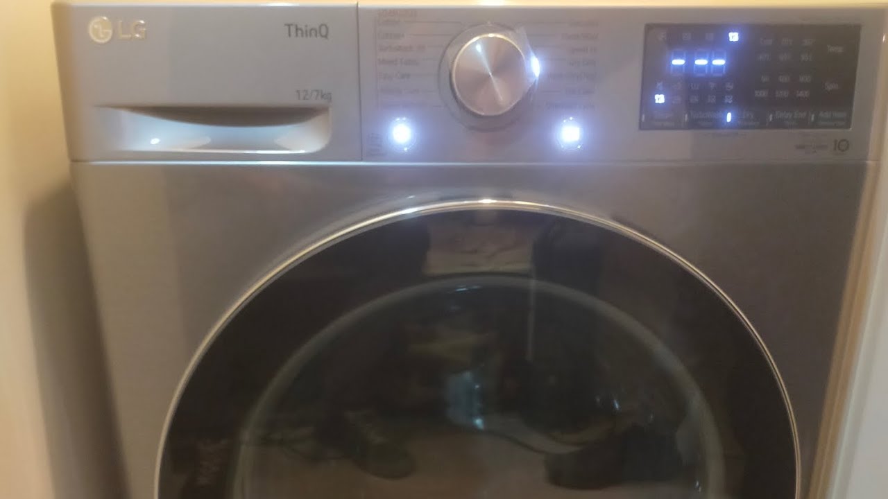 LG WASHING MACHINE MODEL: FV1412H3P WASH TO DRY 12/7KG DEMONSTRATION ...