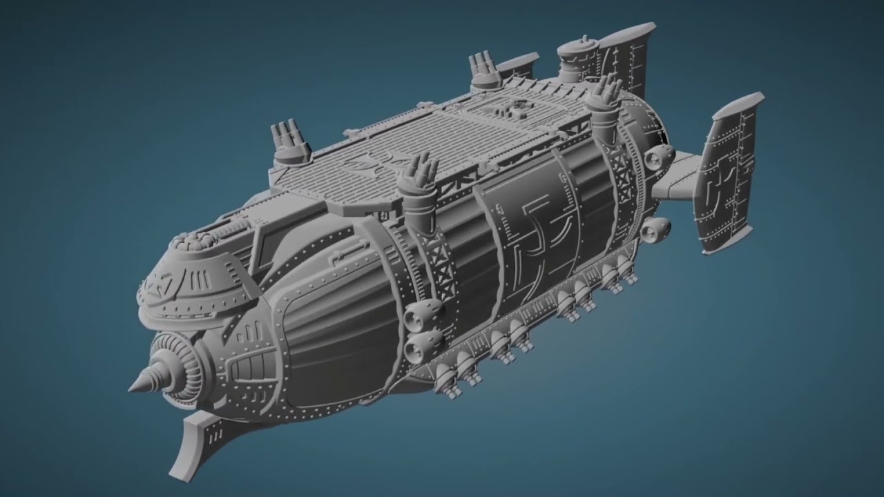 Dystopian Wars Preview: Stark Imperium Zeppelin - YouTube