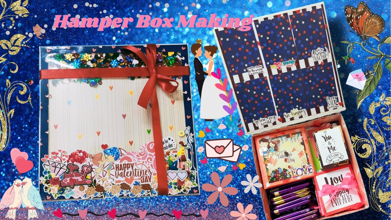 Hamper Box For Valentine's Day | Handmade Gift Box Idea | Hamper Box ...