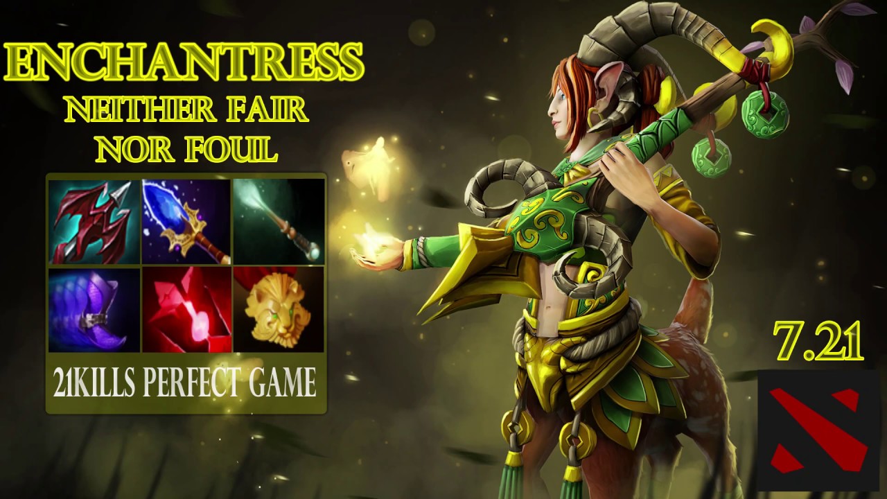 DOTA 2 ENCHANTRESS 14minutes BEYOND GODLIKE 21KILLS GAMEPLAY ALL-PICK ...