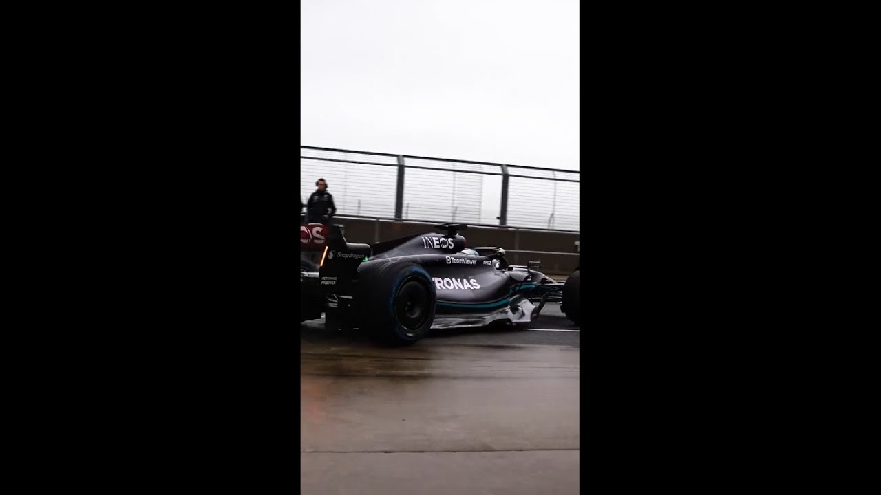 Mercedes W14 on Track at Silverstone - YouTube