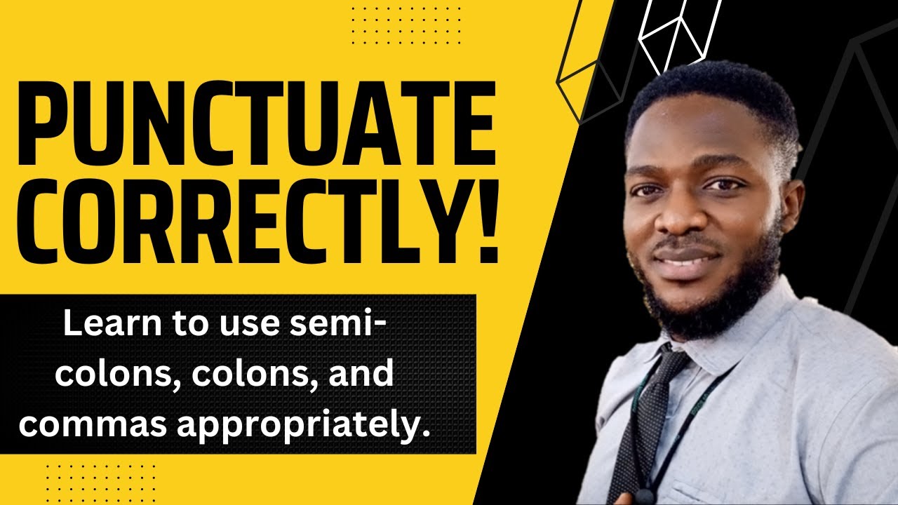 Using Semi-colons, colons, and commas CORRECTLY! - YouTube
