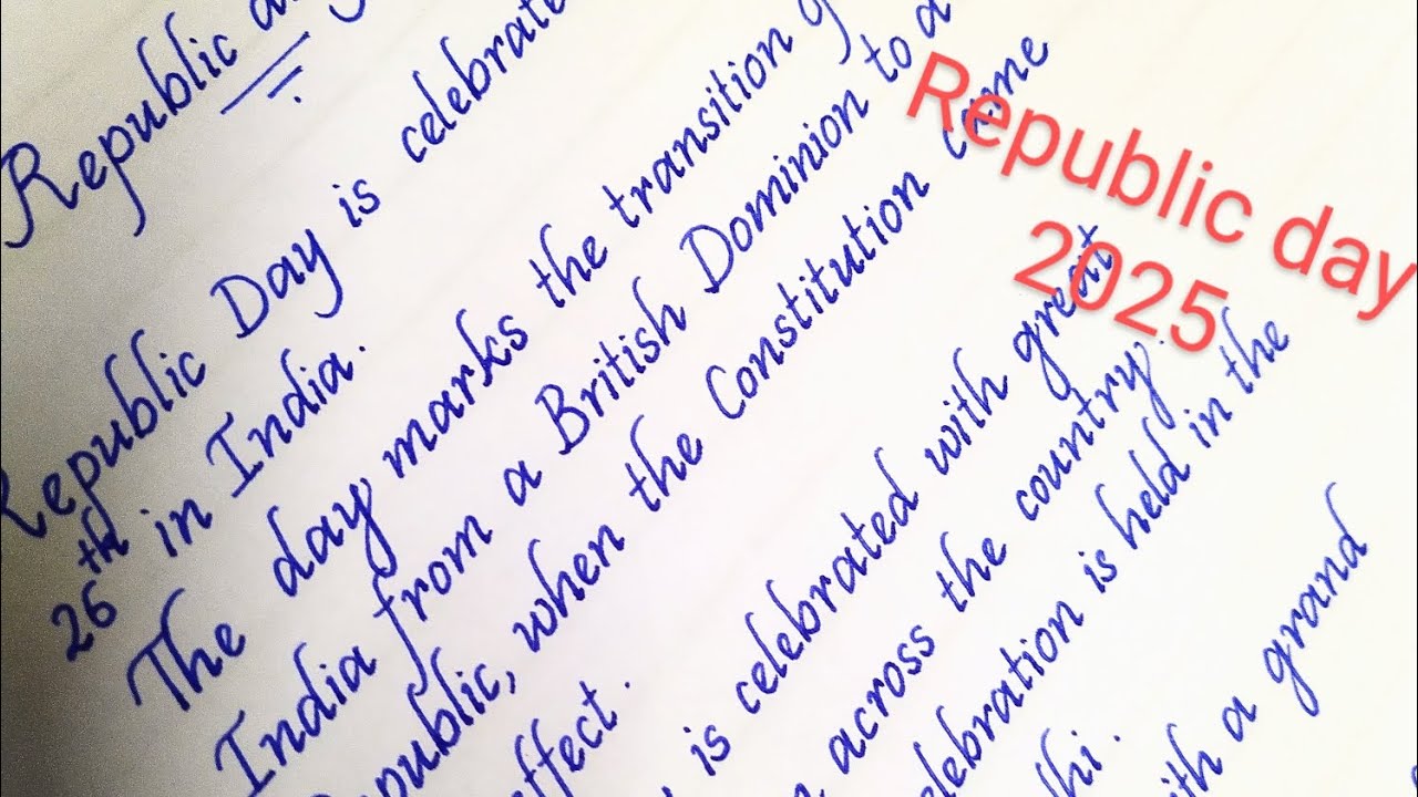10 lines on Republic day|2025|Speech on January 26|Write beautifully ...