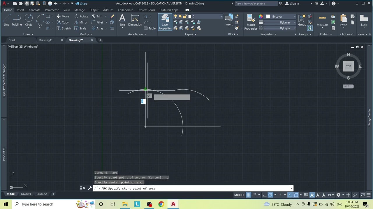 Plane Geometry Series How to bisect any angle AutoCAD Tutorial - YouTube
