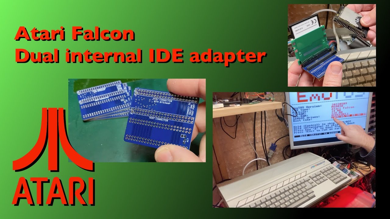 Atari Falcon Dual Internal IDE Adapter - YouTube