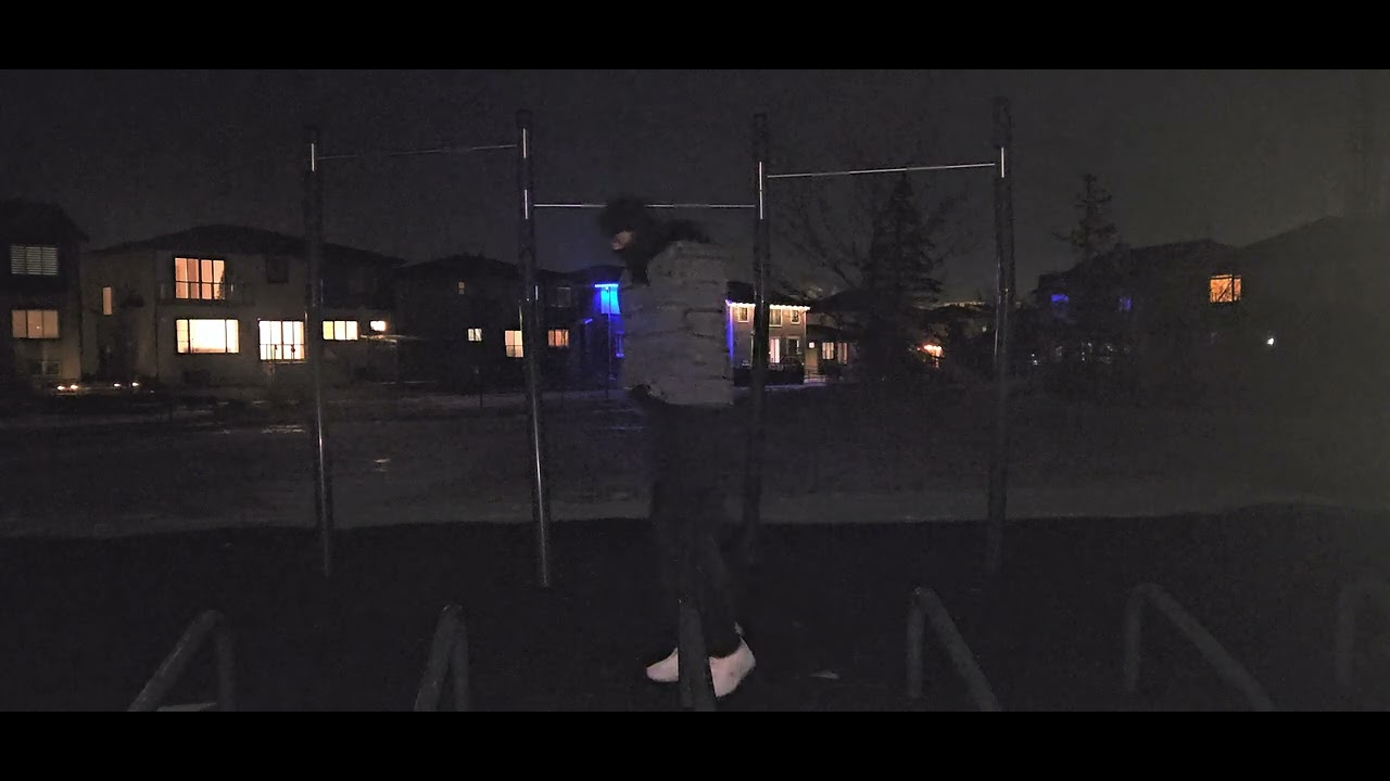 Come watch me do 50 pull-ups and 100 push-ups in the cold at night ...