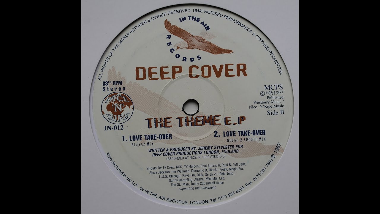 Deep Cover - The Theme E P - Love Take Over (Playaz Mix) - YouTube