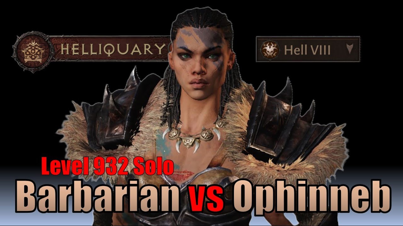 Diablo Immortal Level 932 Barbarian Hell VIII Boss Fight versus ...
