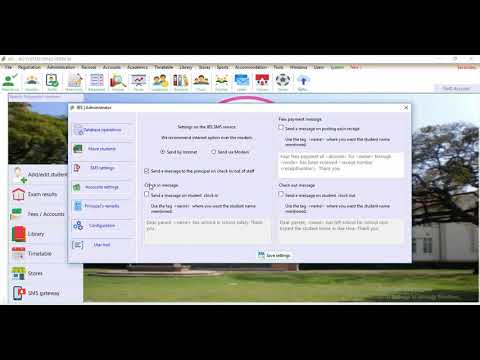 JBS | SMS settings | School Management System - YouTube
