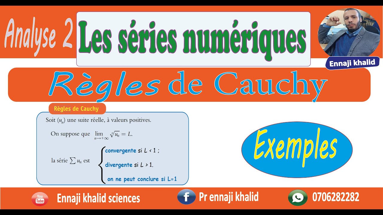 critère de Cauchy (Règles de Cauchy) cours et exemples - YouTube