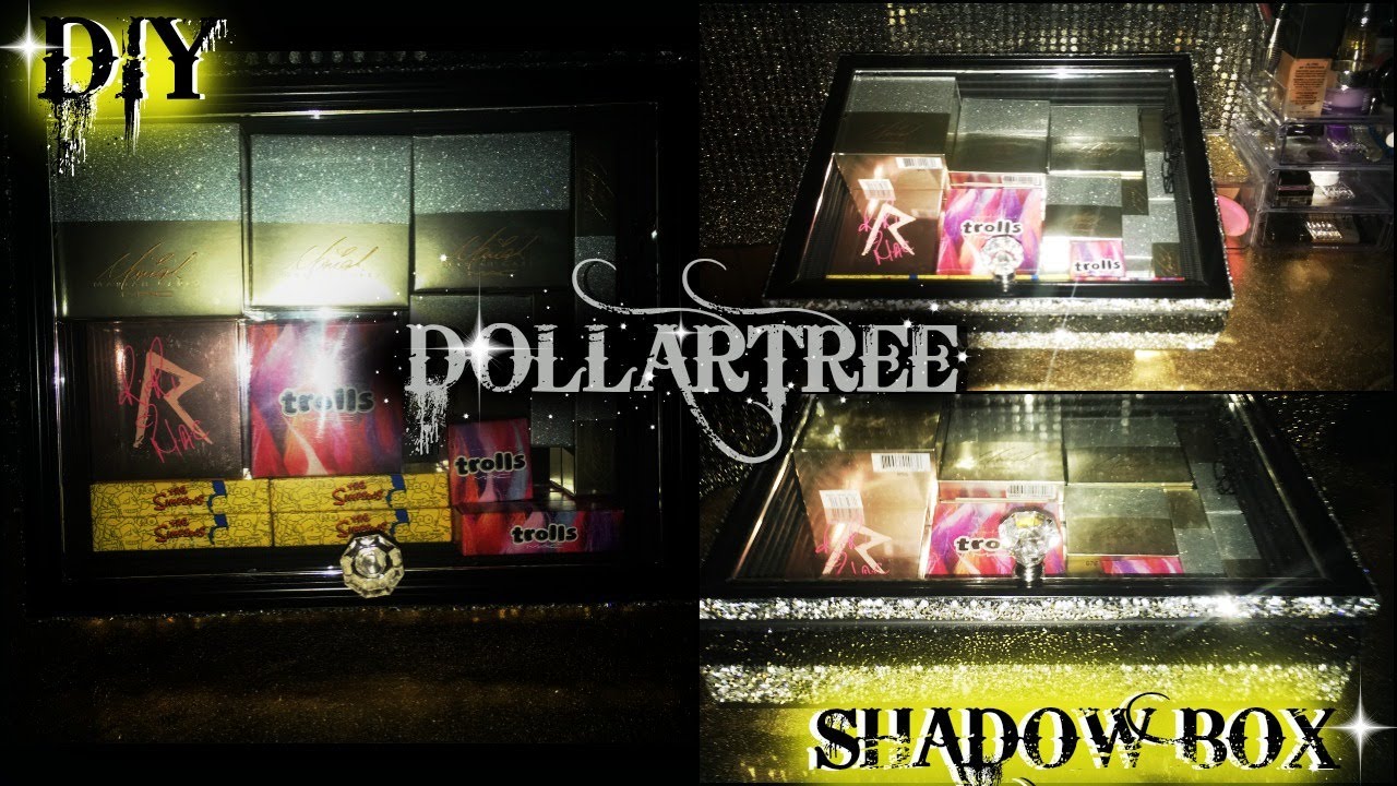 DIY SHADOW BOX WITH TONS OF BLING...DOLLAR TREE EDITION!!! - YouTube