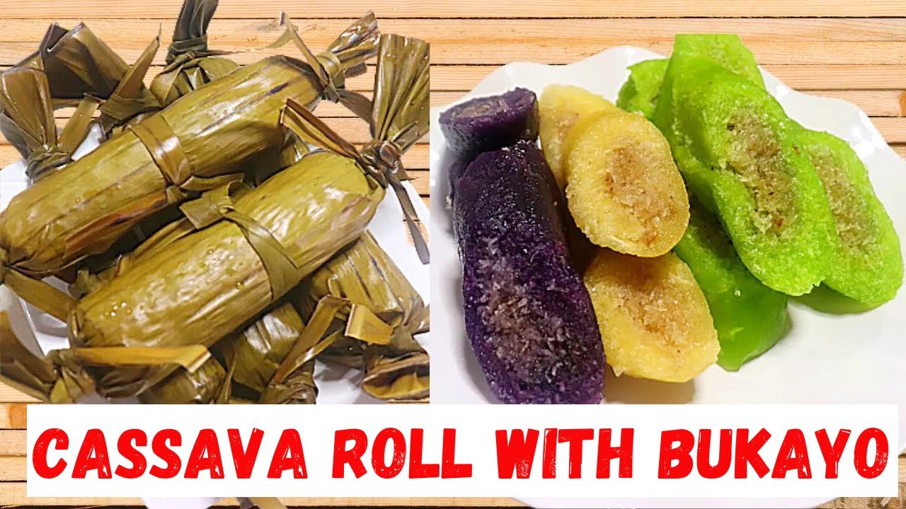 3 Flavor Cassava Roll Recipe | Buko Pandan, Ube Flavored Cassava Roll ...