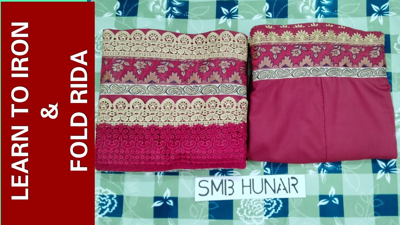 How To Iron & Fold Rida | @SMBHUNAR #smbhunar #dawoodibohra #bohrarida ...