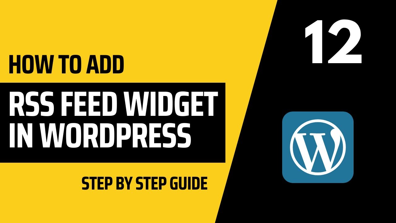 How to add RSS Feed in wordpress widgets? | learn wordpress Wordpress ...