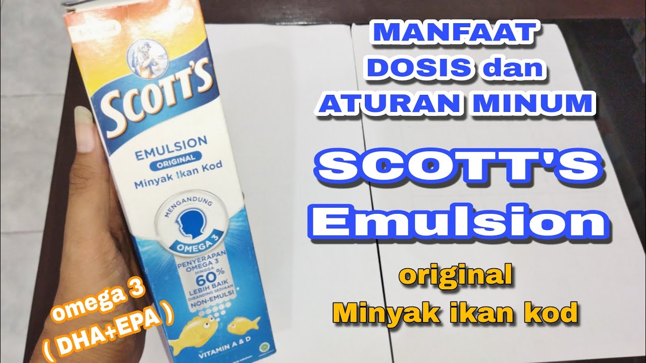 Review Suplemen SCOTTS Emulsion original Minyak ikan kod | aturan minum ...