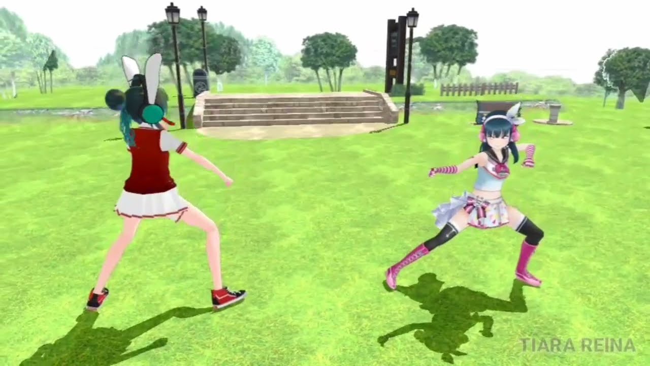 MMD Fight : Tiara Reina Vs Yoshiko Tsushima - YouTube