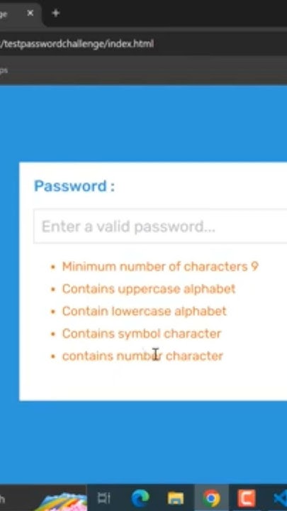 Password Strength Checker 🧑‍💻🇹🇳🎯🔥 Javascript Csstutorials Css3code Coding Htmlcss
