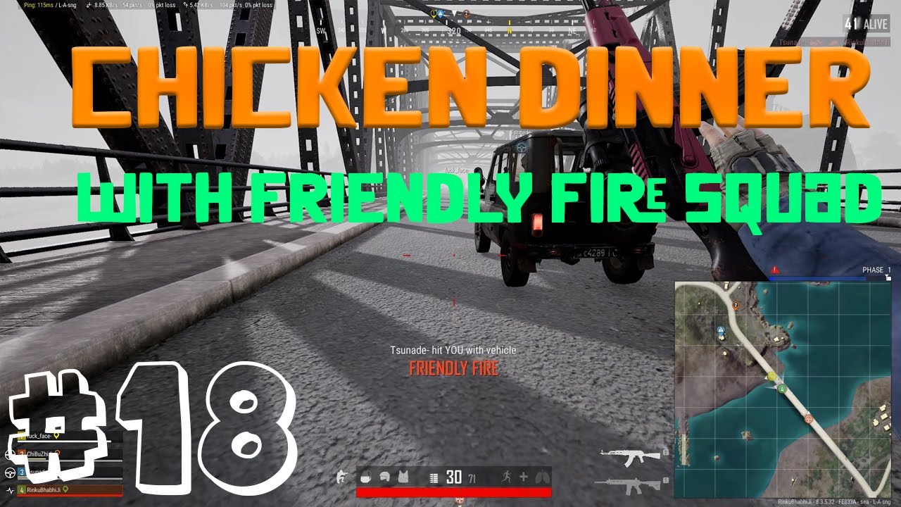 Chicken Dinner Friendly Fire Squad PUBG PC India - YouTube